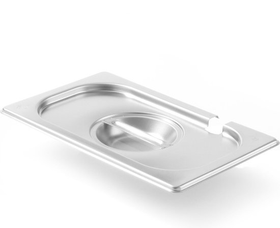 Hendi Deksel voor GN containers - lepeluitsparing - 265x162mm - roestvrij staal | bol