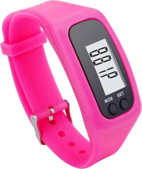 Digitale stappenteller | calorieteller | roze | bol.com