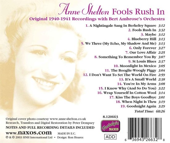 Anne Shelton - Shelton, Anne (CD), Anne Shelton | Muziek | bol.com