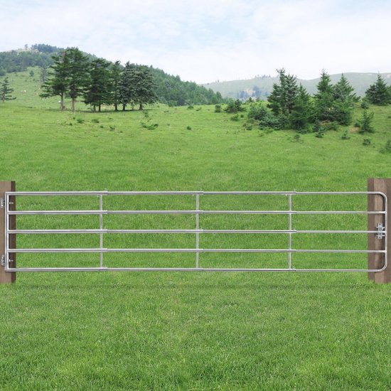 Weidepoort hekpoort gegalvaniseerd staal 400x90cm | bol.com
