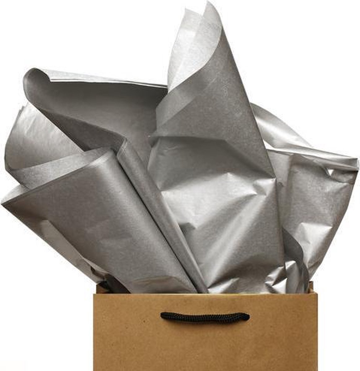 Vloeipapier Zilver - 50x75cm - 100vel - Zijdepapier Silver metallic ...