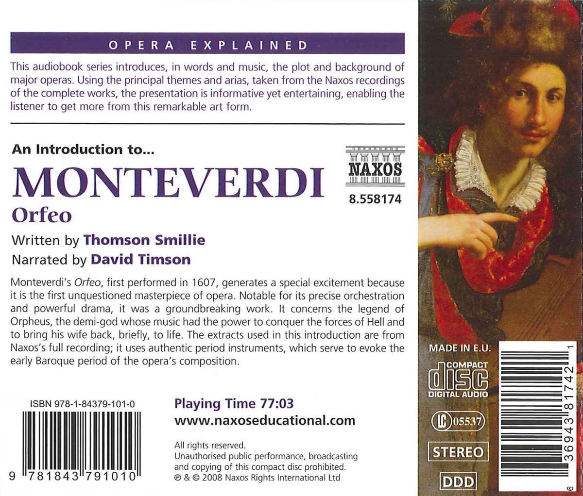 Introduction To Orfeo: Opera Explained, C. Monteverdi | CD (album) | Muziek | bol.com