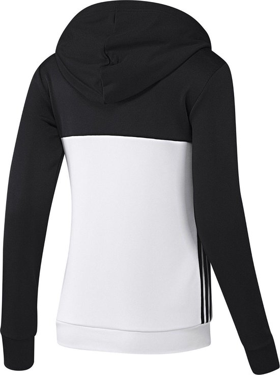 Adidas T16 Hoody W Sportvest Maat S Vrouwen Zwart Wit