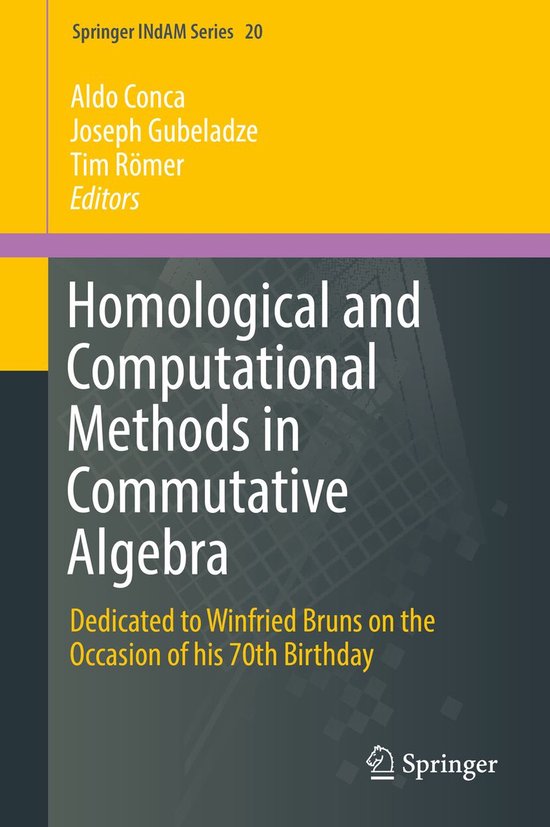 Springer INdAM Series 20 - Homological and Computational Methods in Commutative... | bol