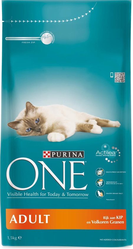 Purina One Adult Rijk aan Kip - 1,5kg | bol