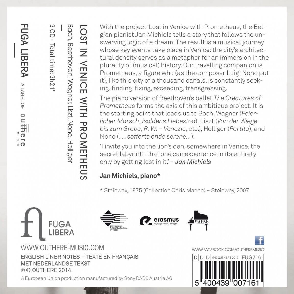 Jan Michiels - Lost In Venice With Prometheus (3 CD), Jan Michiels | CD ...