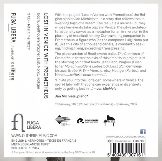 Jan Michiels - Lost In Venice With Prometheus (3 CD), Jan Michiels | CD ...