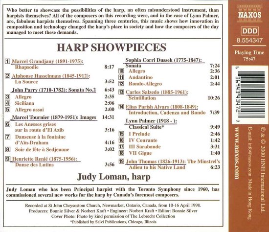 Judy Loman - Harp Showpieces (CD), Judy Loman | Muziek | bol