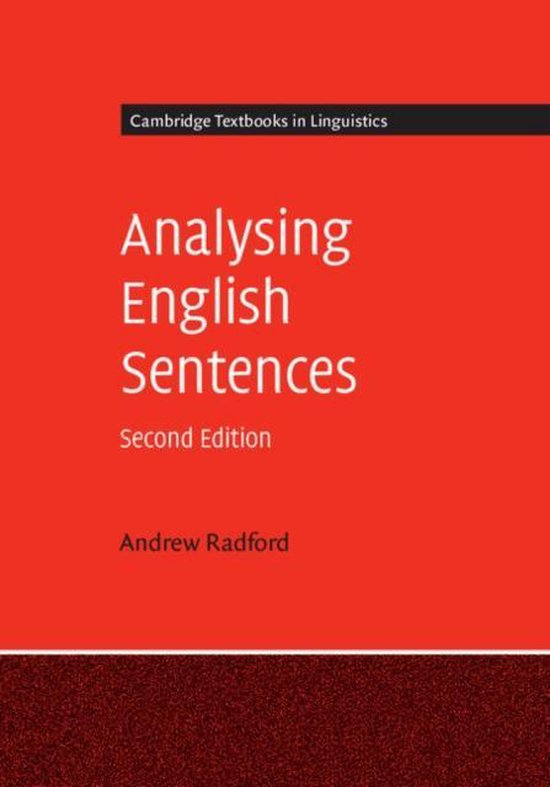 Analysing English Sentences | 9780521660082 | Andrew Radford | Boeken | bol.com