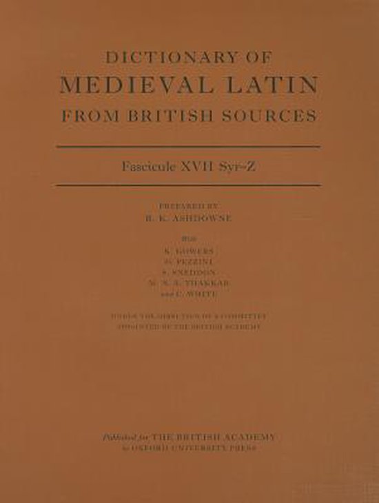 Dictionary of Medieval Latin from British Sources | 9780197265611 ...