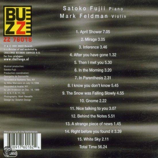 April Shower, Satoko with Mark Feldman | CD (album) | Muziek | bol