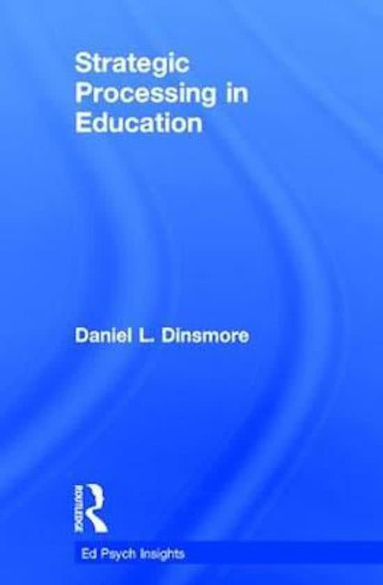 Ed Psych Insights- Strategic Processing in Education, Daniel L ...