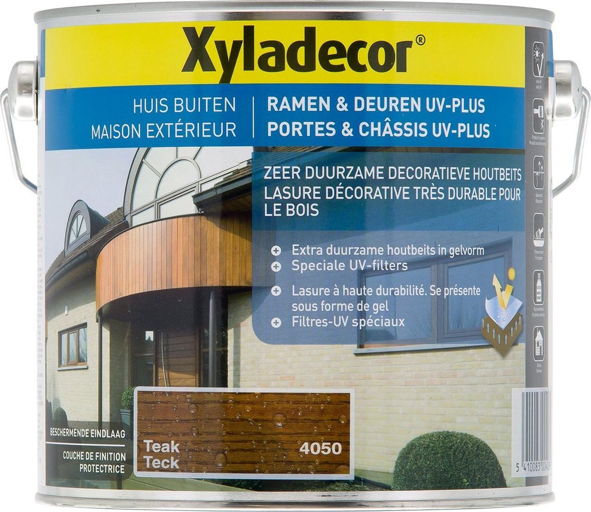 Xyladecor Ramen & Deuren Uv-Plus - Decoratieve Houtbeits - Teak - 2.5L | bol.com