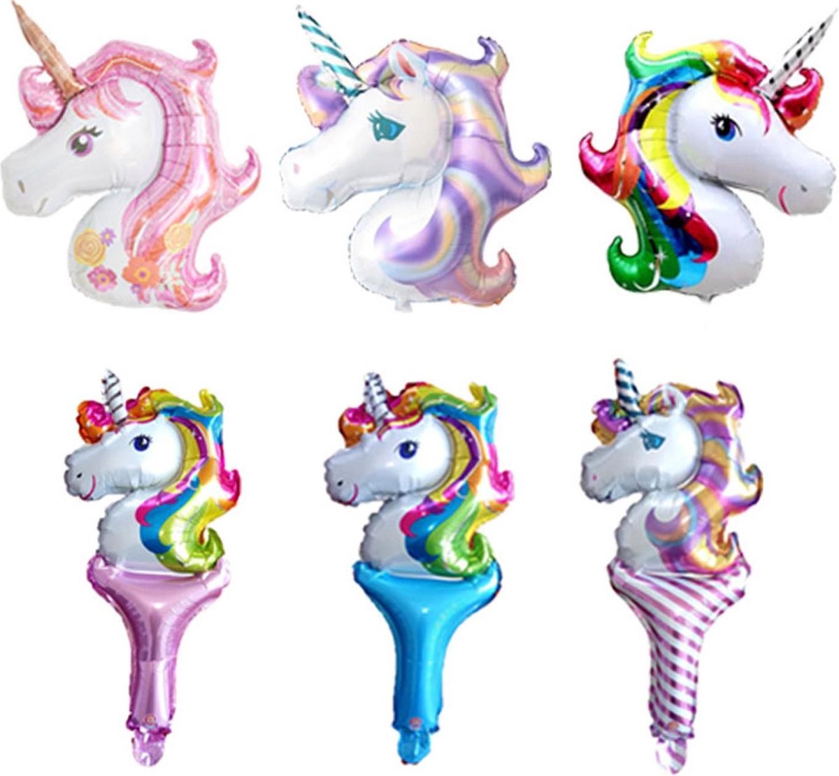 6 Stuks Folie Ballonnen Set - Verjaardag - Ballon - Eenhoorn - Feest ...