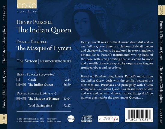 Purcell: The Indian Queen, Harry Christophers | CD (album) | Muziek | bol.com