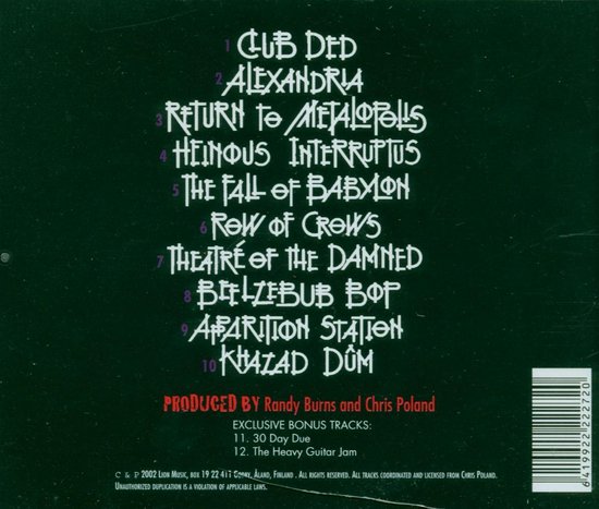 Return to Metalopolis, Chris Poland | CD (album) | Muziek | bol