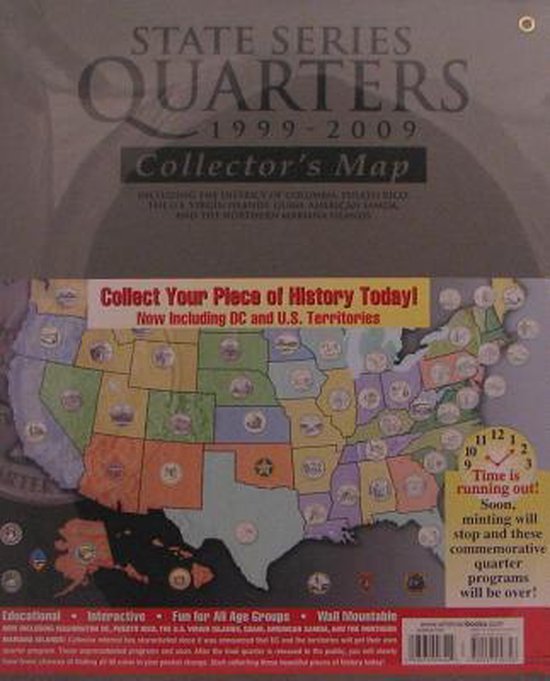 State Series Quarters 1999 - 2009 Collector's Map, Whitman Publishing ...