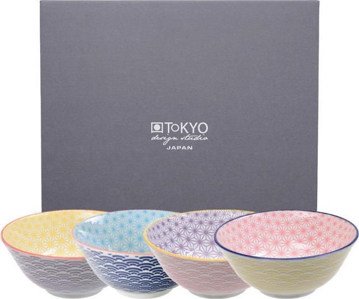 Tokyo Design Studio Star Wave Kommen Ø 15 cm (set van 4) | bol.com