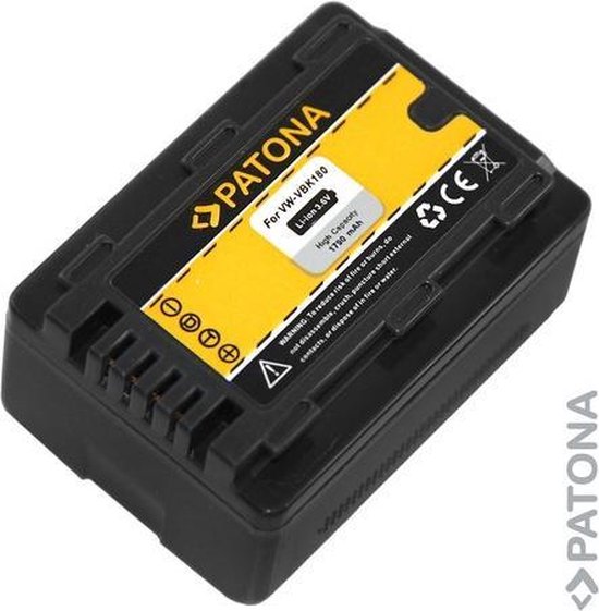 PATONA Battery for Panasonic VW-VBK180 VBK180-K VBK180 | bol