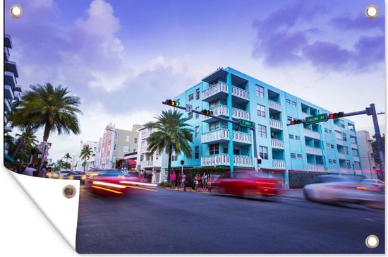 Décoration murale La route passante Ocean Drive dans le quartier Art ...