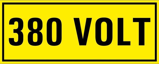 380 volt sticker 250 x 100 mm | bol.com