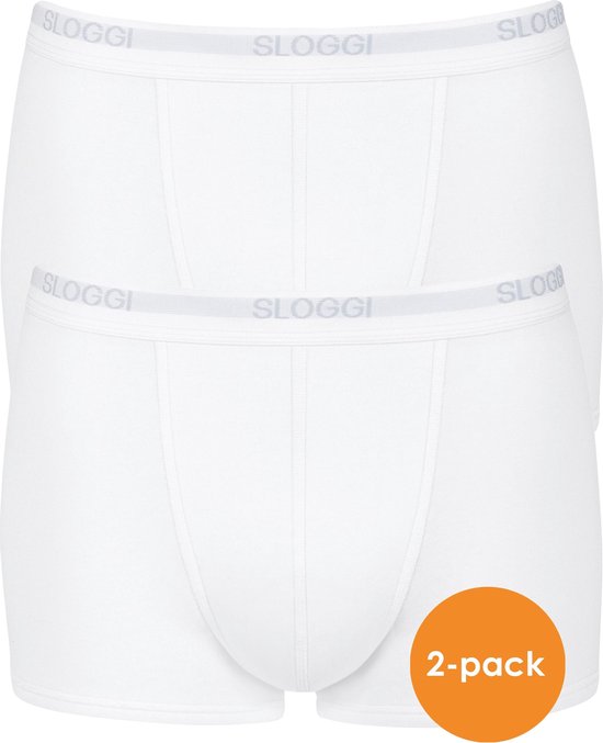 Sloggi Men Basic Short - heren boxers (2-pack) - wit - Maat: XL | bol