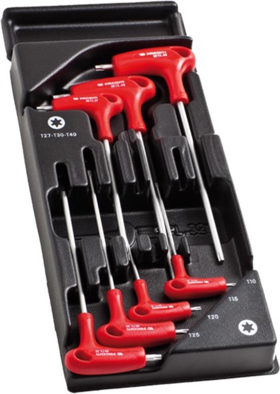 Facom Module TORX® Inbussleutels met T-Handgreep - 7-delig - MOD.89TXA ...
