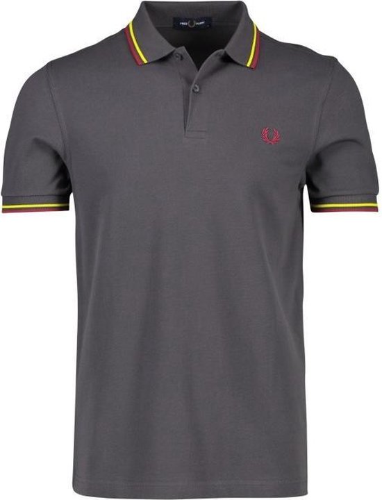 Fred Perry M3600 polo twin tipped shirt - Gunmetal - Maat: 3XL | bol.com