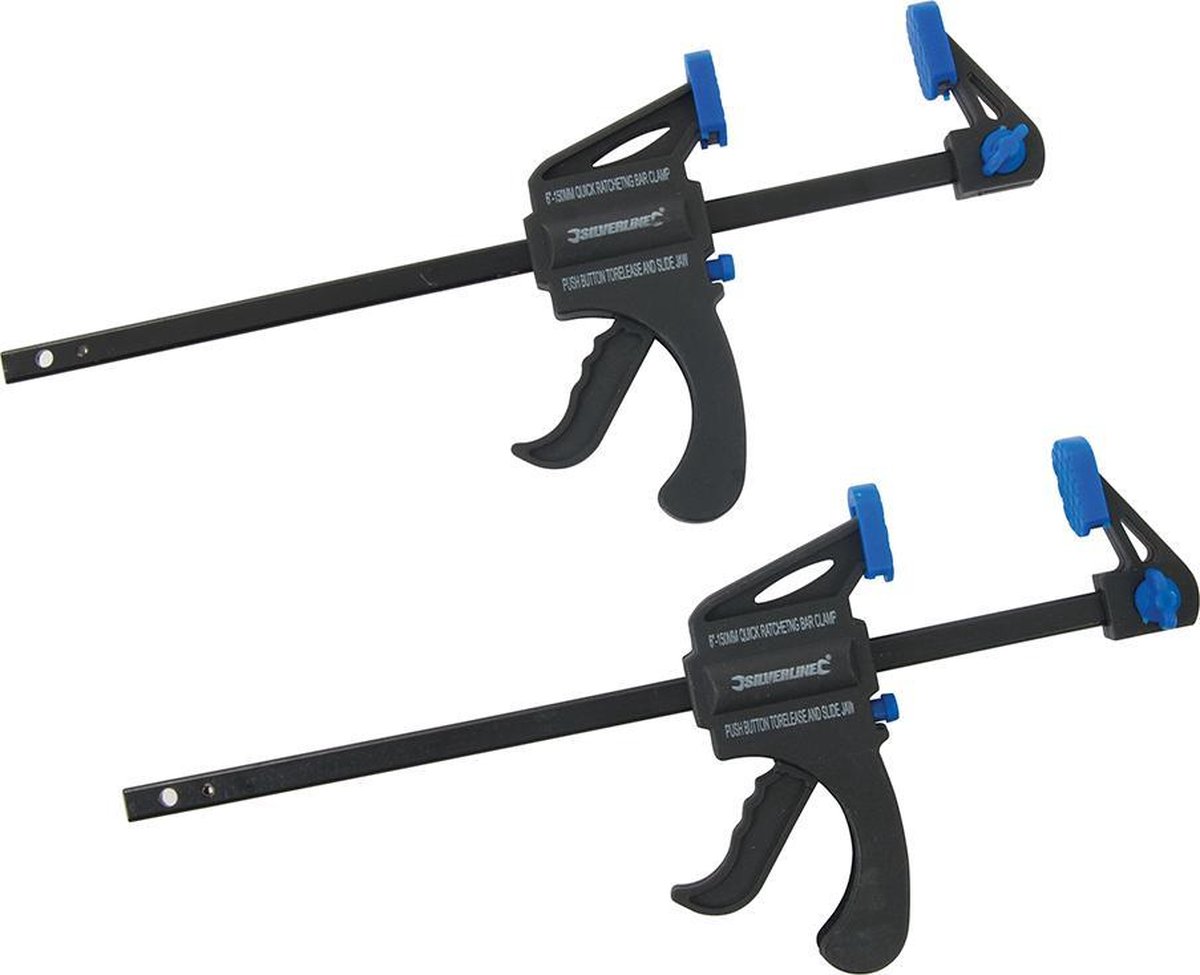 Silverline Snelspanklemmen - 15 cm - 2 stuks | bol.com