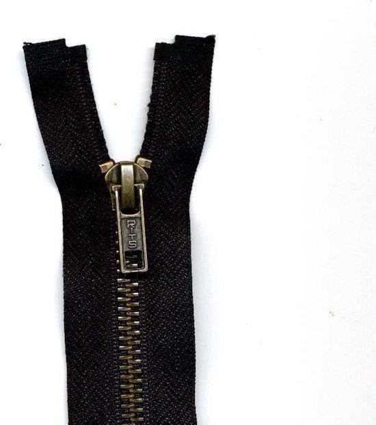 YKK Rits, zwart, deelbaar, Kopertandjes, lengte 70cm, per stuk. | bol