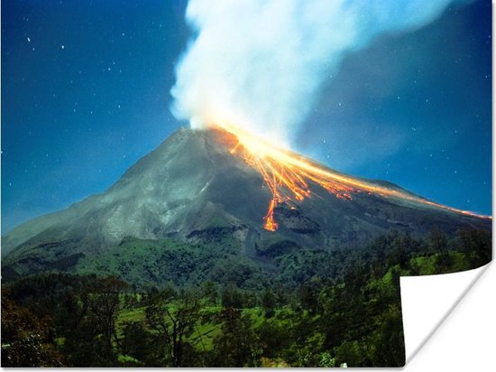 Poster Mount Merapi - 120x90 cm | bol.com