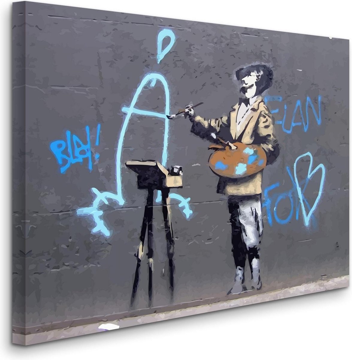BANKSY Portrait of an Artist #2 Canvas Print | bol.com