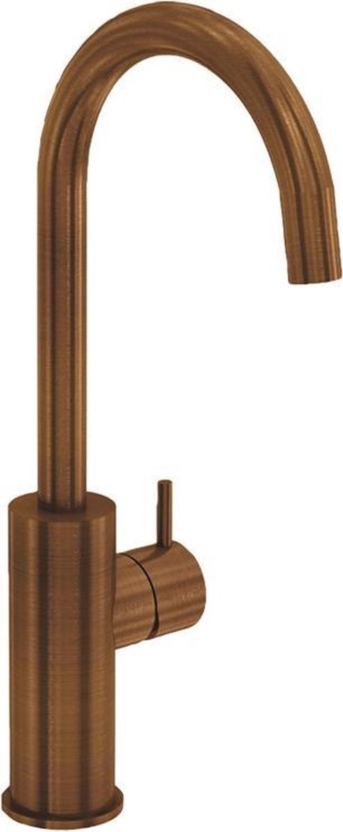 Waterevolution Flow opbouw wastafelkraan hoog Copper / Koper rond | bol.com