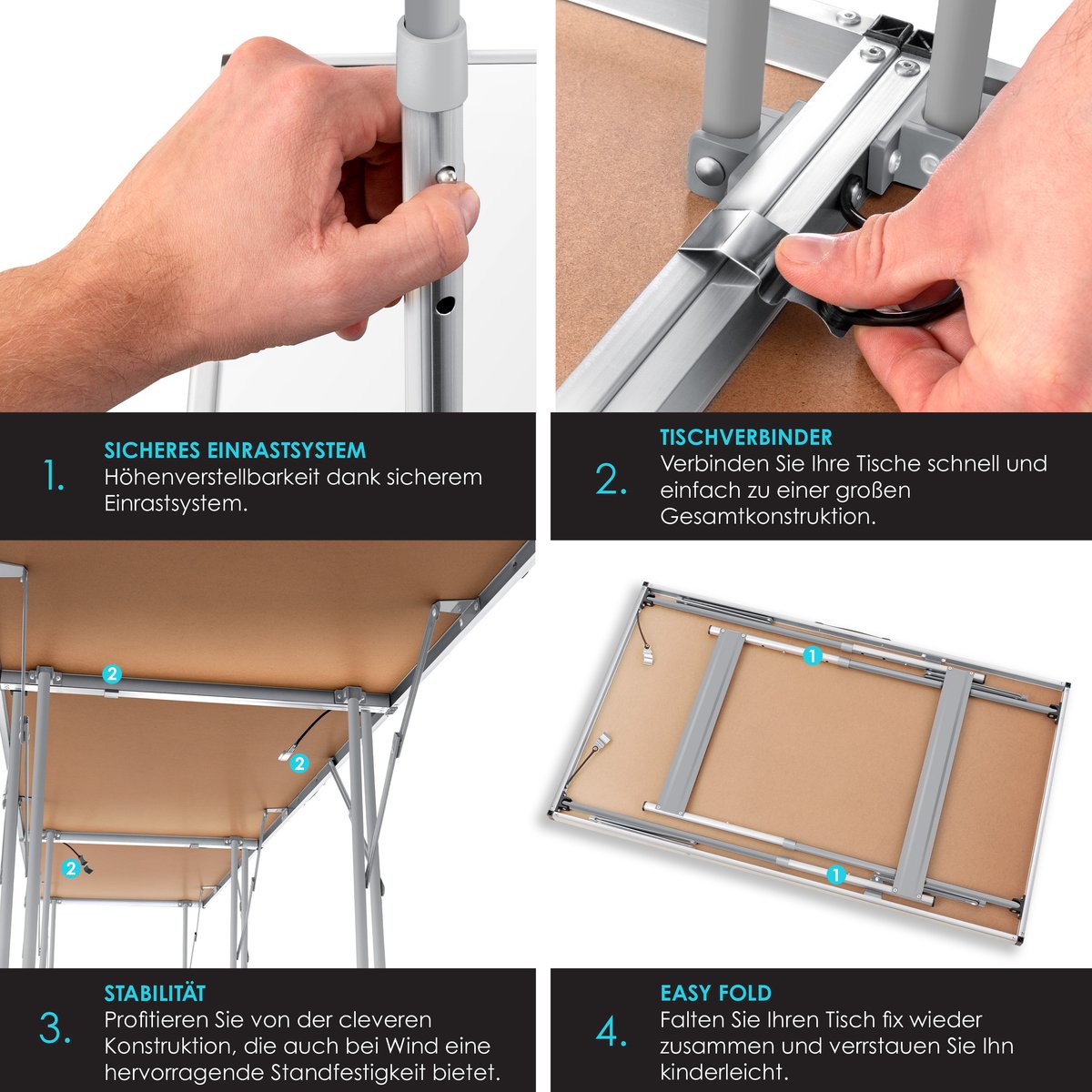 KESSER® Behangtafel / Multifunctionele tafel Profi 3-delig, 100 x 60 cm ...