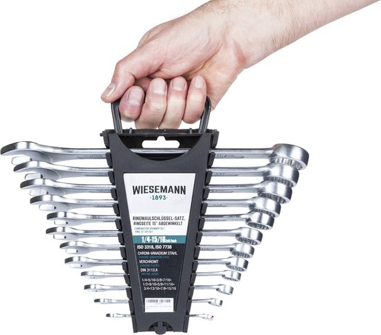 Ring-steeksleutel set 12 delig inch, inch maten 1/4" - 15/16" I 1893 I ...