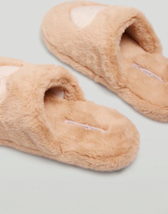 Dames sloffen hart | extra warm | beige | kwaliteit YM | bol