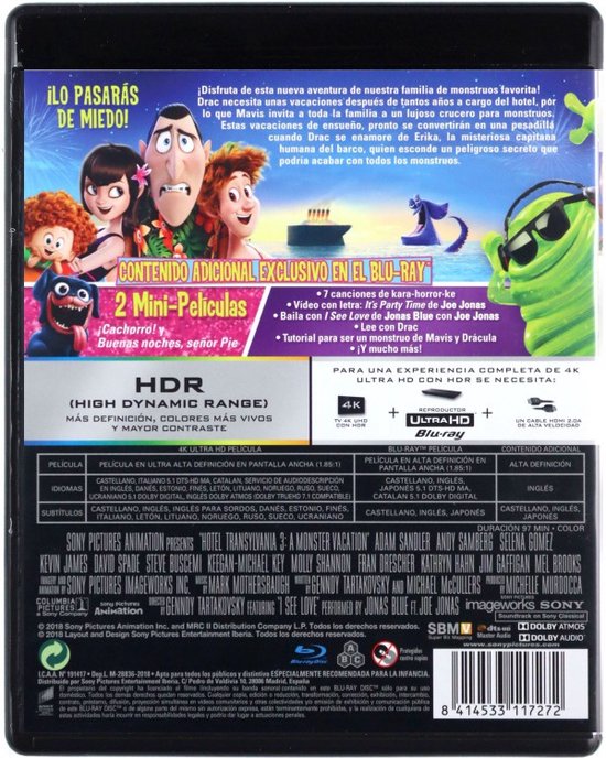 Hotel Transylvania 3: A Monster Vacation [Blu-Ray 4K]+[Blu-Ray], Selena ...