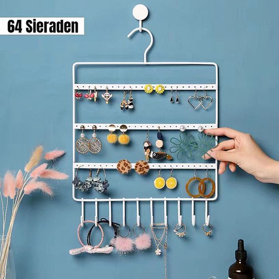 Allernieuwste.nl® Hang Sieradenrek Oorbellenrek 64x Oorbellen Display ...