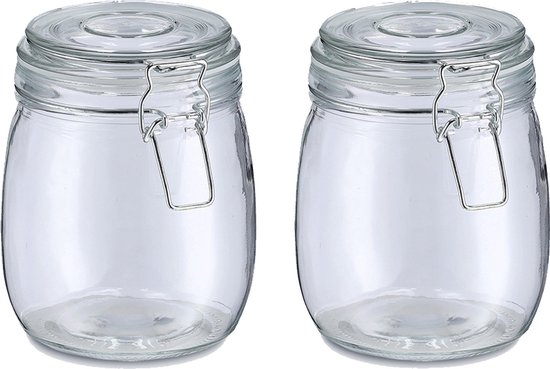 Zeller Weckpot/inmaakpot Alfie - 2x - 750 ml - glas - beugelsluiting ...