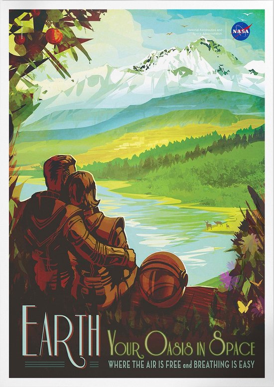 Earth Oasis In Space | Space, Astronomie & Ruimtevaart Poster | A3 ...