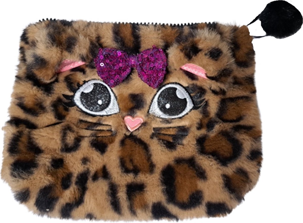 Kawaii Katje toilettas etui - 20 cm groot - Met pompom hanger - Back to ...