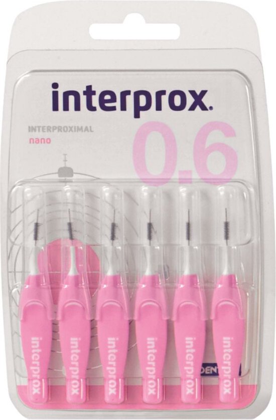 6x Interprox Ragers Nano 0.6 Roze 6 stuks | bol