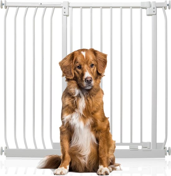 Bettacare Hoog Hondenhek Elite, 107cm - 116cm, Mat Wit, Hoog 96.8cm | bol