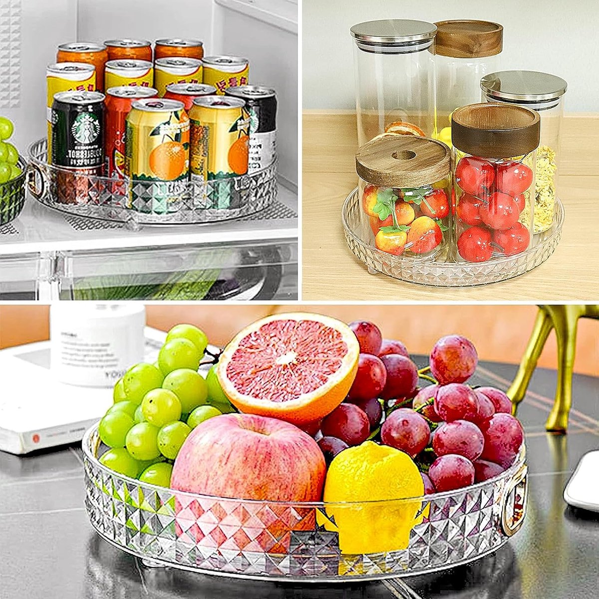 Lazy Susan Lazy Susan Organiseur de plateau tournant 2 pièces, 27,5 cm ...