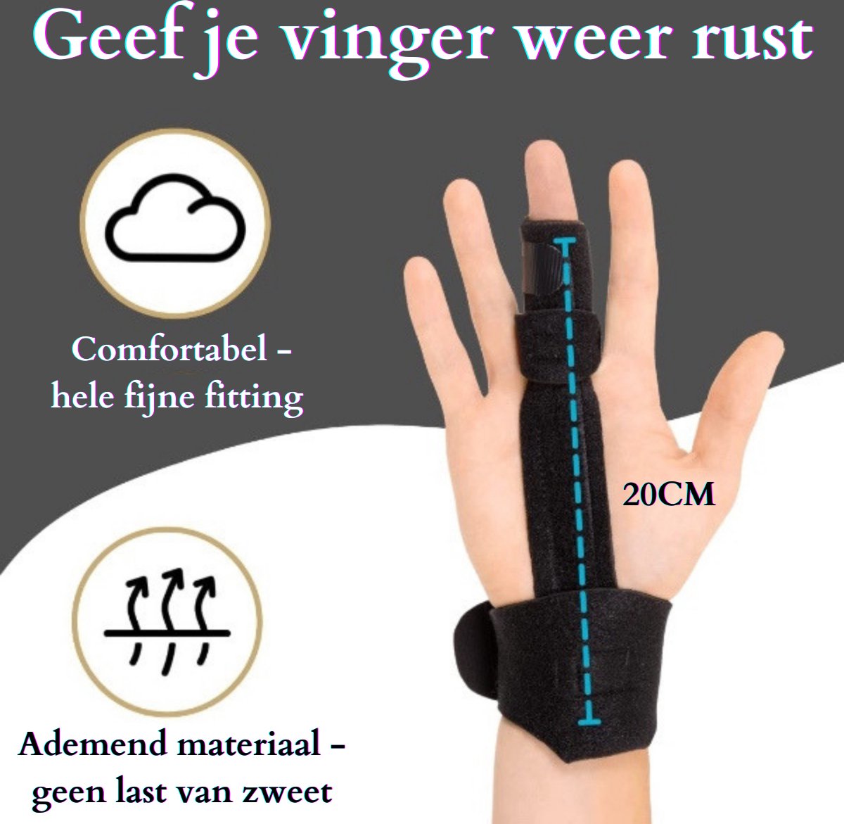 Vingerspalk Middelvinger - Vingerbrace Triggerfinger - Vinger Spalk ...