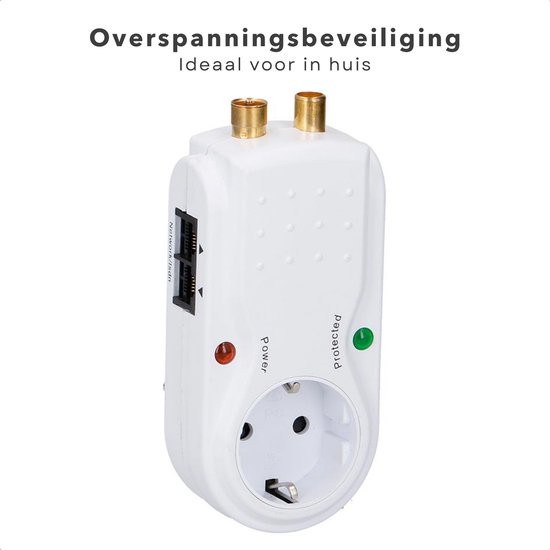 Stekkerdoos met Overspanningsbeveiliging - Stopcontact - Overspanning ...