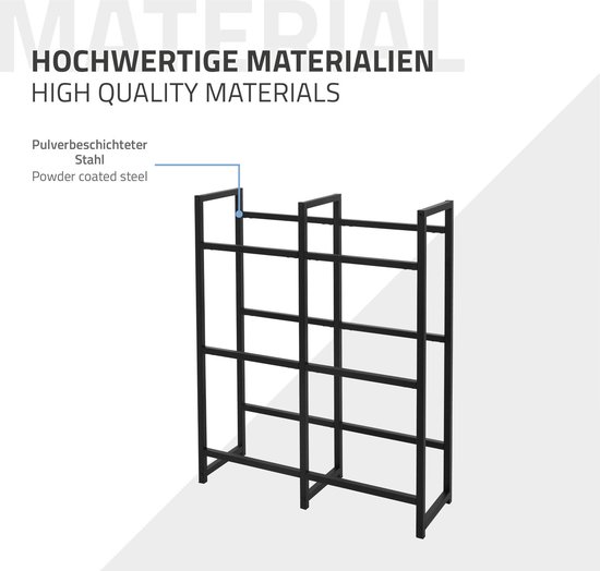 Drankenkrattenrek Drankenrek 6 kratten 91 x 31 x 116,5 cm antraciet ...