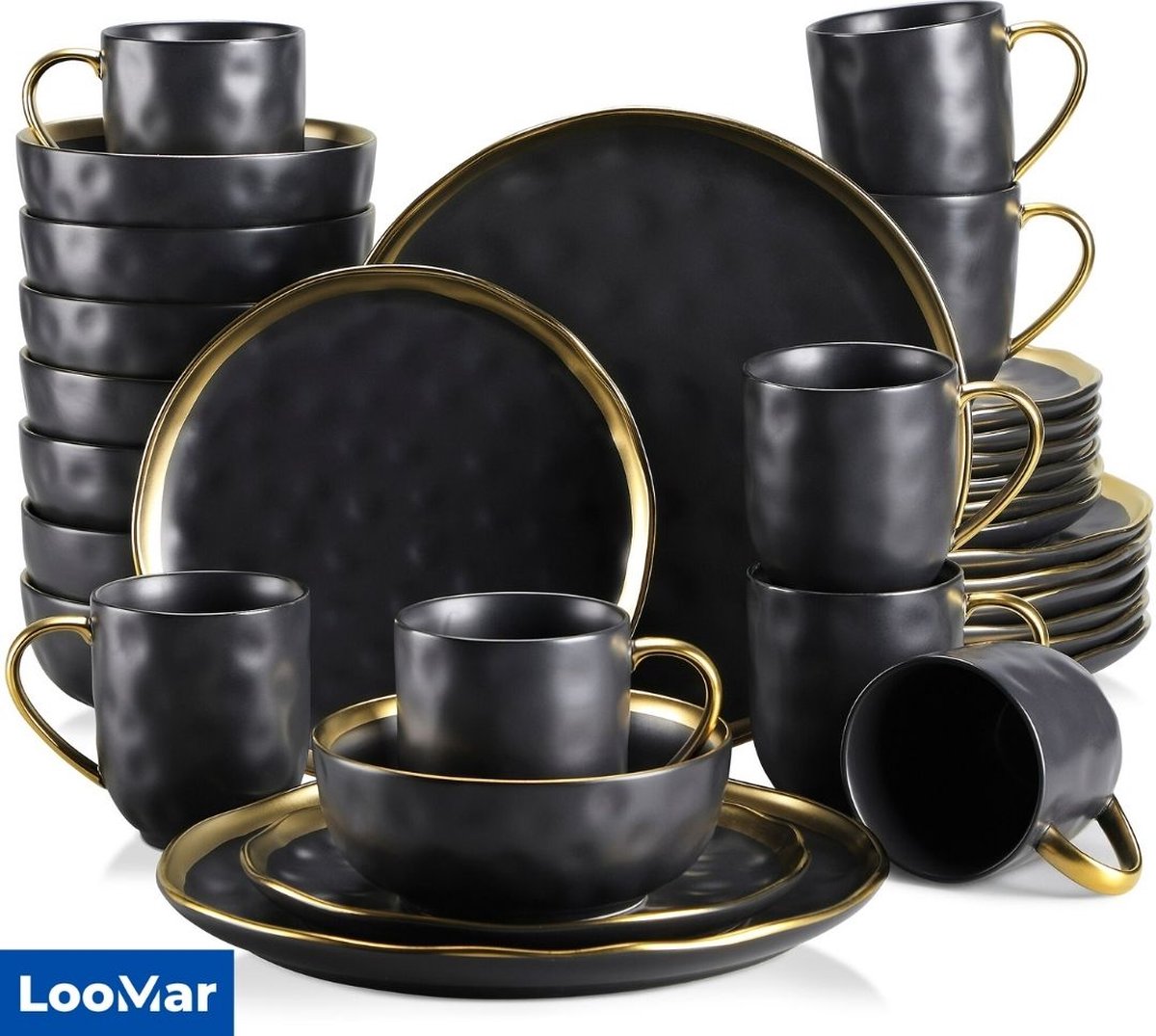 LooMar Serviesset – 32 delig – 8 persoons – Porselein - Luxe ...