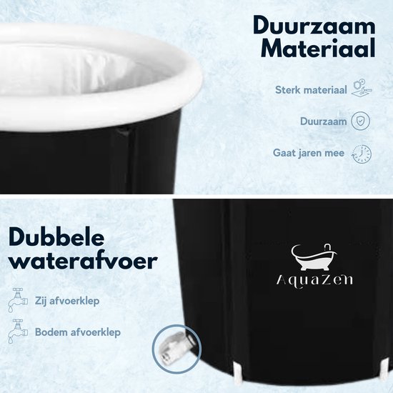 AquaZen Zitbad - Opblaasbaar Bad - Opvouwbaar Bad - ijsbad - Badkuip ...