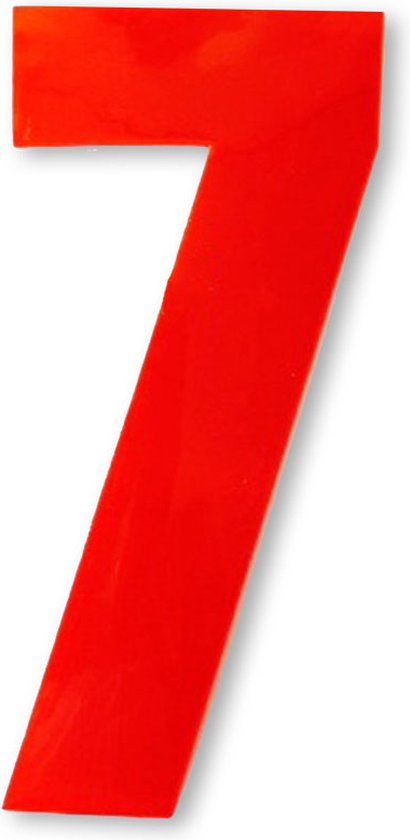 Reflecterend huisnummer kliko sticker - nummer 7 - rood - container ...